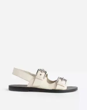 Madewell The Maude Double Strap Slingback Sandals - Ivory