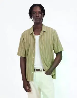 Madewell Textured Camp Collar Shirt - Cargo