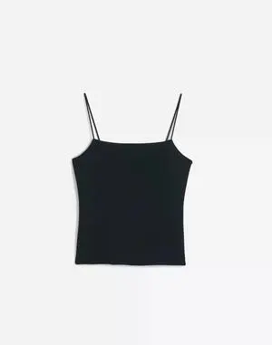 Madewell Square-neck Fitted Tank Top - Jet Black