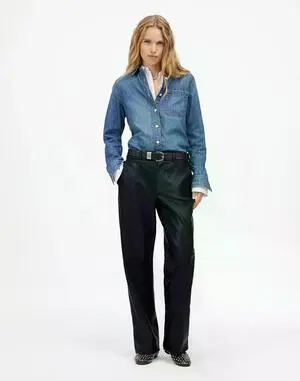 Madewell Low-slung Baggy Faux Leather Pants