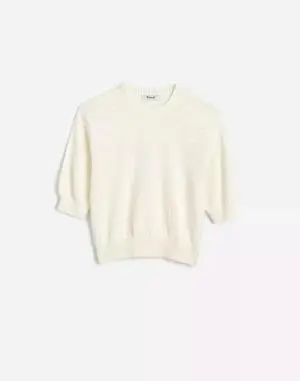 Madewell Textural-stitch Cotton Sweater - Lighthouse