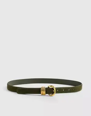 Madewell Metal Keeper Suede Belt - Loden