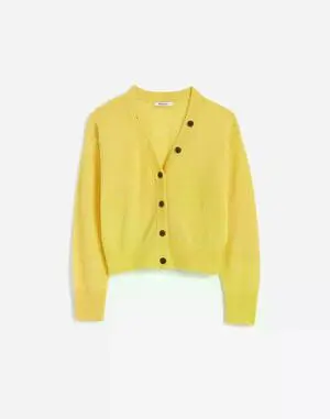 Madewell Alpaca-blend V-neck Cardigan - Canary