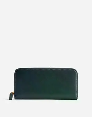 Madewell The Essential Continental Zip Wallet Luxury Forest