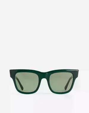 Madewell Oversized Chunky Rectangular Sunglasses - Foraged Green