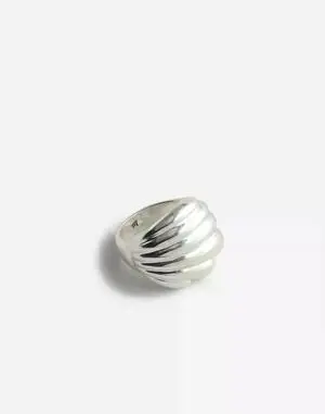 Madewell Chunky Seashell Ring - Light Silver Ox