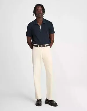 Madewell Quarter-zip Pique Polo Shirt - Dark Navy