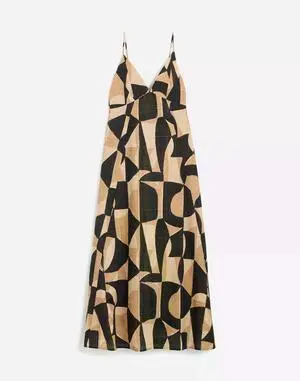 Madewell Zulu & Zephyr Linen-blend Panelled Dress - Mosaic