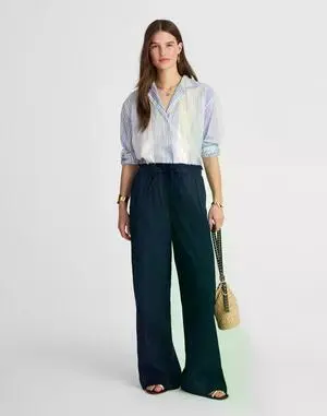 Madewell Raw-edge Drawstring Pant - Juniper Berry