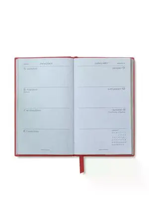 Smythson 2026 Panama Weekly Diary - Red