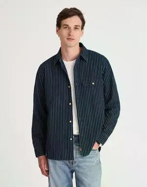 Madewell Indigo-dyed Stripe Work Shirt