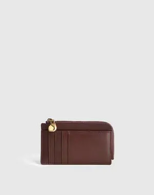 Madewell The Essential Zip Card Case Wallet - Chocolate Raisin