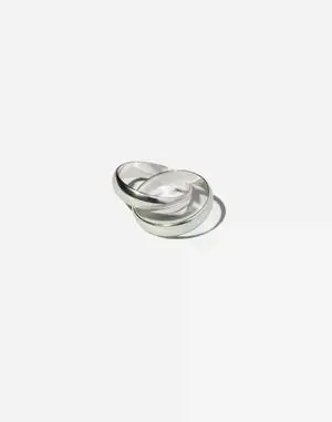 Madewell Maslo Jewelry Small Linked Sterling Ring - Silver