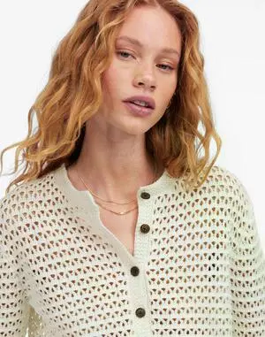 Madewell Crochet Cardigan Sweater - Lighthouse
