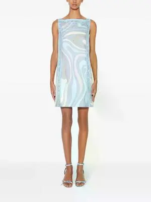 Emilio Pucci Marmo-print Silk Dress