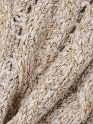 Brunello Cucinelli Sequin-embellished Cable-knit Wool Cardigan