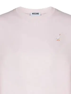 Moschino Goose Organic Cotton Jersey T-shirt - Pink