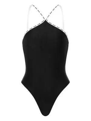 Moschino Cross-strap Swimsuit - Black