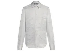 LOUIS VUITTON Travertine Silk Classic Shirt