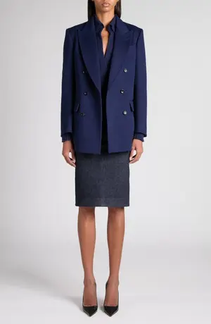 TOM FORD Double-breasted Wool And Cashmere Blazer