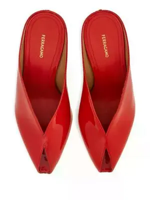 FERRAGAMO 90mm Peep-toe Wedge Mules