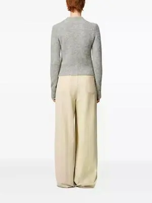 AMI Paris Logo-embroidered Crew-neck Sweater