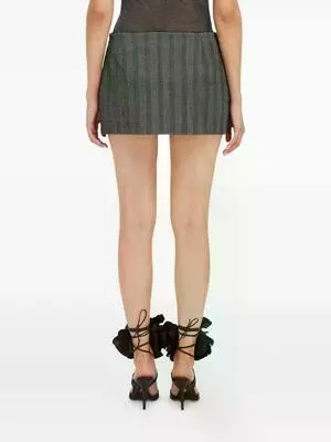 FERRAGAMO Herringbone Mini Skirt - Black