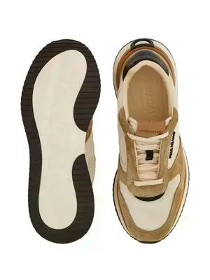 FERRAGAMO Suede And Waterproof Fabric Sneakers - Neutrals
