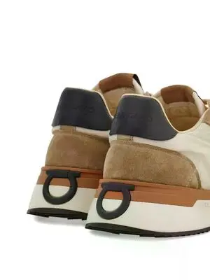 FERRAGAMO Suede And Waterproof Fabric Sneakers - Neutrals