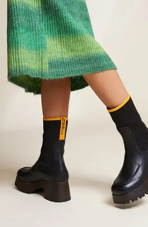 Charlotte Stone Loma Platform Lug Sole Clog Boot