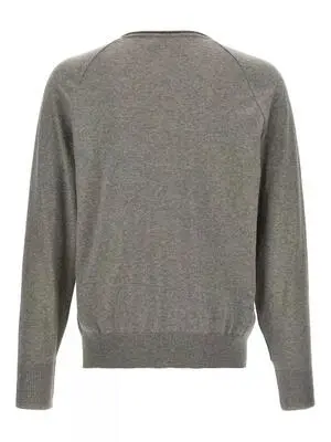 MA'RY'YA V-neck Raglan-sleeve Sweater - Grey