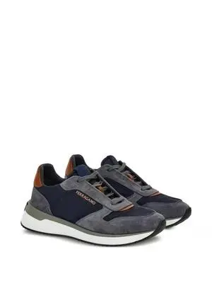 FERRAGAMO Suede Leather Sneakers - Blue