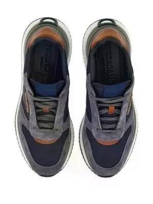 FERRAGAMO Suede Leather Sneakers - Blue