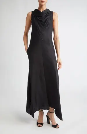 Brandon Maxwell The Fallon Cowl Neck A-line Dress