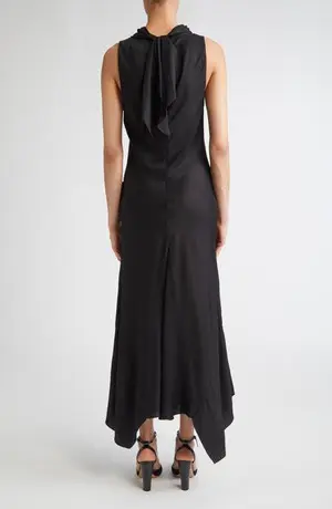 Brandon Maxwell The Fallon Cowl Neck A-line Dress