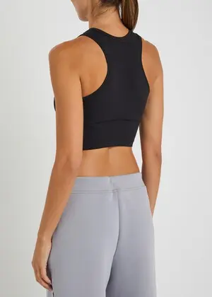 On Studio Cropped Stretch-jersey Top