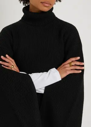 TOTEME Slit Sleeve Ribbed Knit Jumper