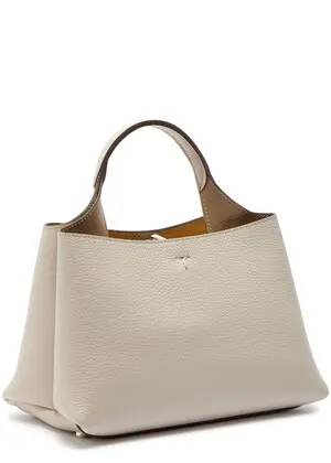 TOD'S Florida Mini Leather Tote Bag - Ivory