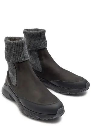 TOD'S Sport Run Nubuck Ankle Boots