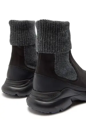 TOD'S Sport Run Nubuck Ankle Boots