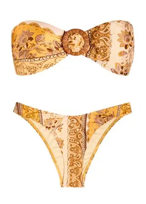 Zimmermann Lucky Printed Strapless Bikini - Multi Print