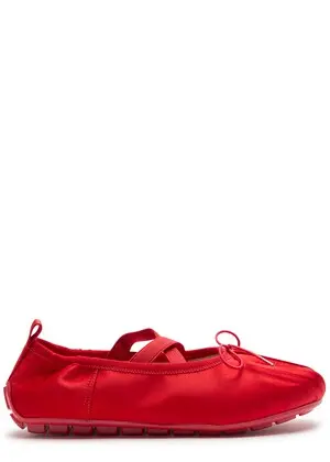Simone Rocha Ballerina Grip Satin Ballet Flats