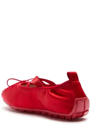 Simone Rocha Ballerina Grip Satin Ballet Flats