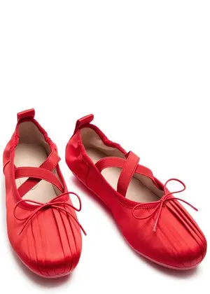 Simone Rocha Ballerina Grip Satin Ballet Flats