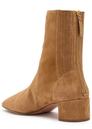 AQUAZZURA Saint Honore Suede Boots - Tan