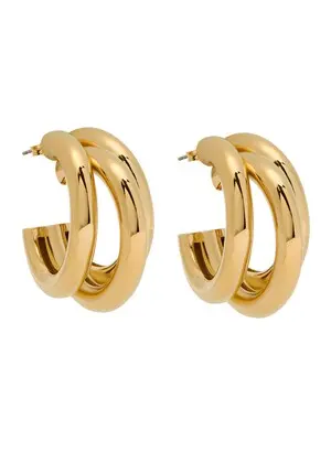 Rabanne Layered Hoop Earrings - Gold