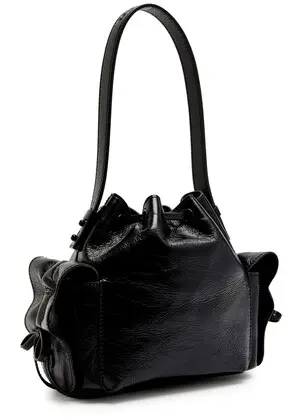 Acne Studios Multipocket Mini Crinkled Leather Bucket Bag