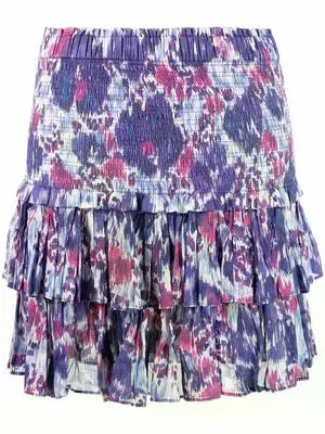 MARANT ETOILE Naomi Shirred-waistband Mini Skirt - Blue