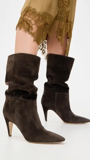 GIANVITO ROSSI Elise Camoscio Stivale Boots - Moka