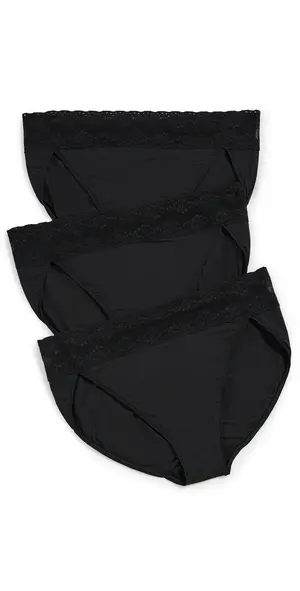 Natori Bliss Perfection French Bikini 3-pack Black